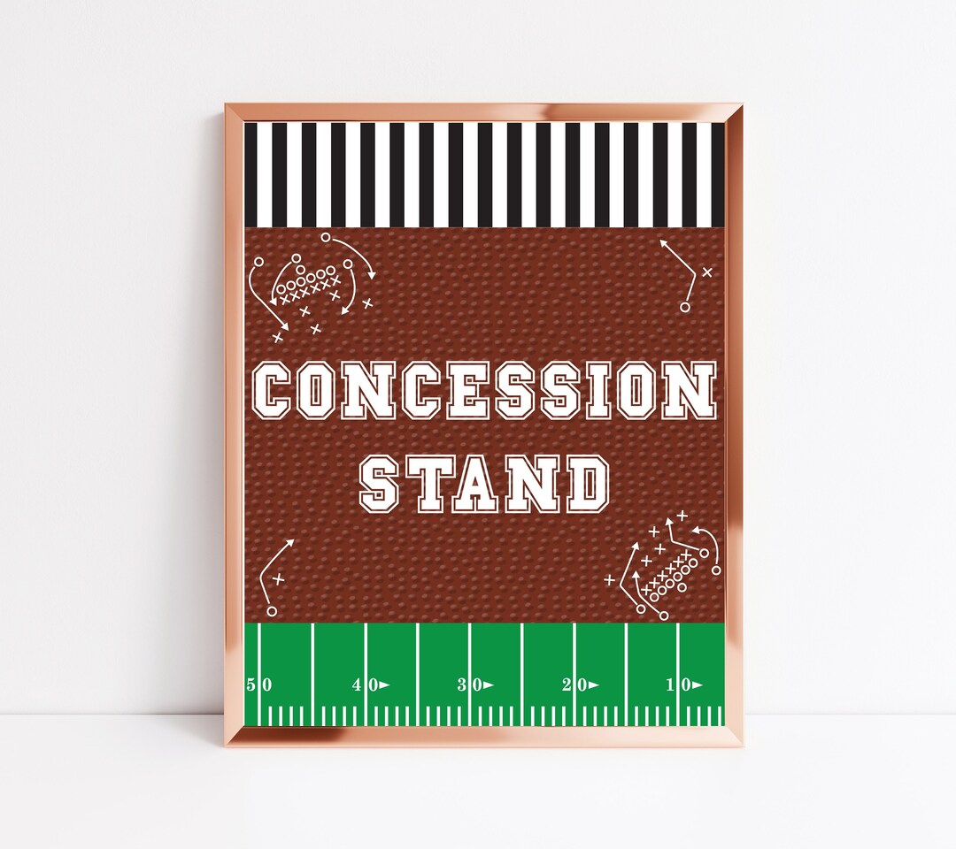 Concession Stand Concession Stand Sign Football Party - Etsy