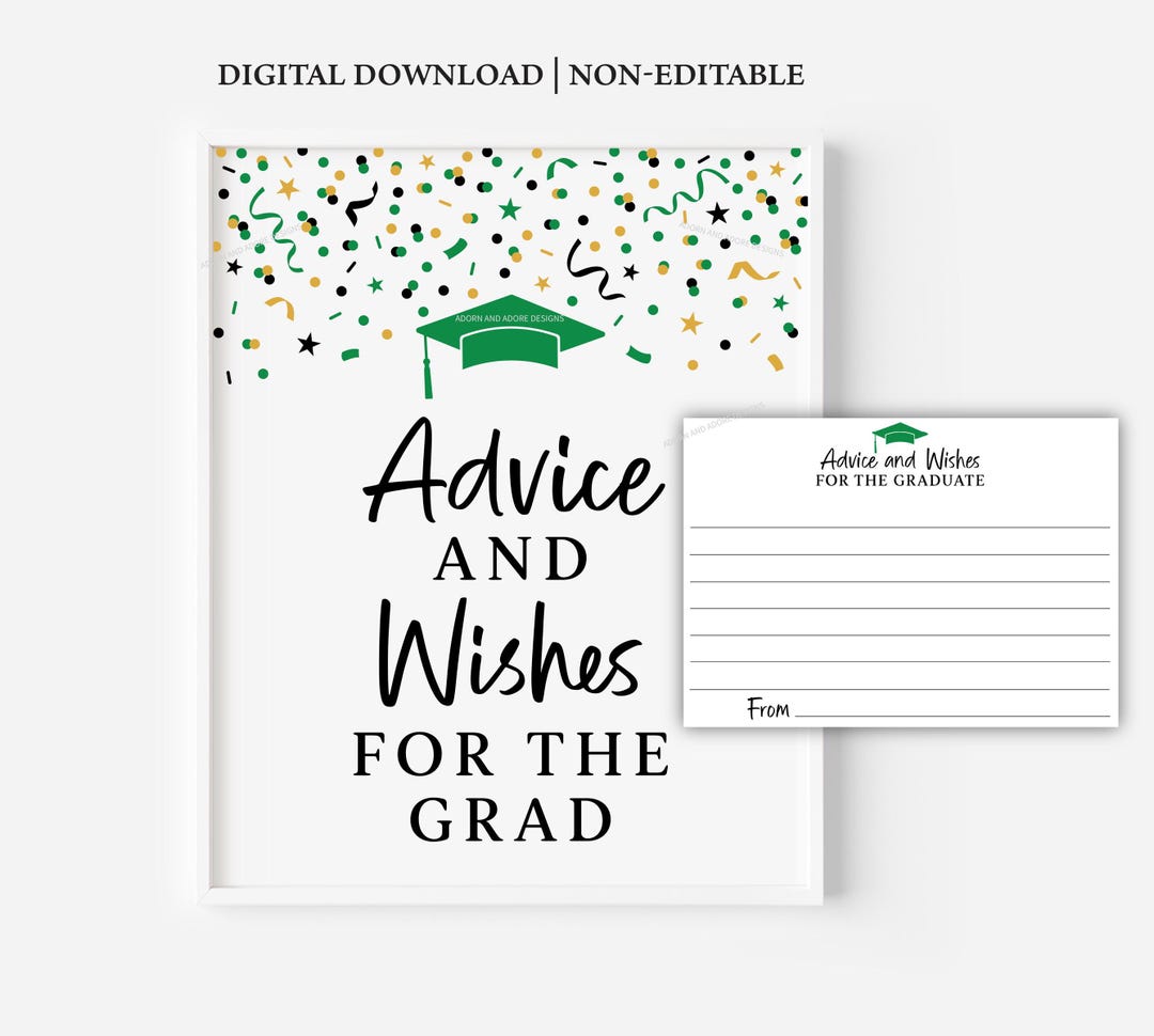 Graduation Advice and Wishes, Graduation Advice Sign, Graduation Advice ...