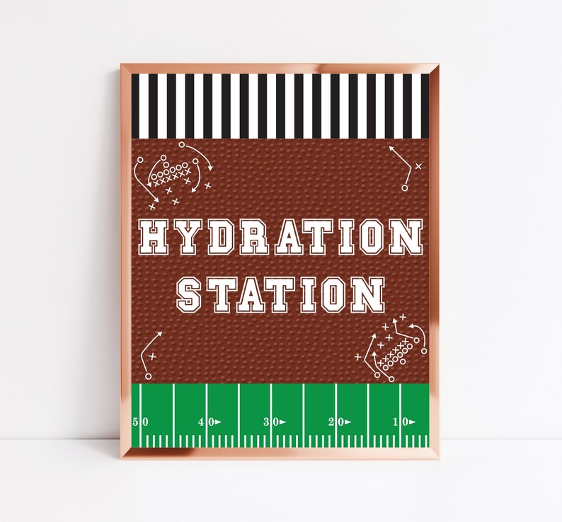Hydration Station Hydration Station Sign Football Party - Etsy