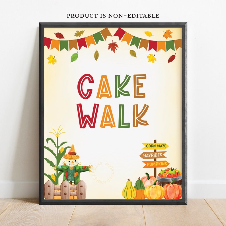 Cake Walk Sign Fall Festival Signs Harvest Festival Signs - Etsy