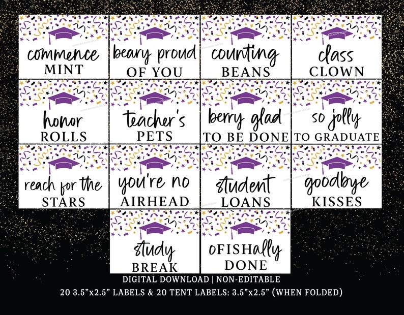 Graduation Candy Bar Signs, Printable Graduation Candy Bar Signs ...