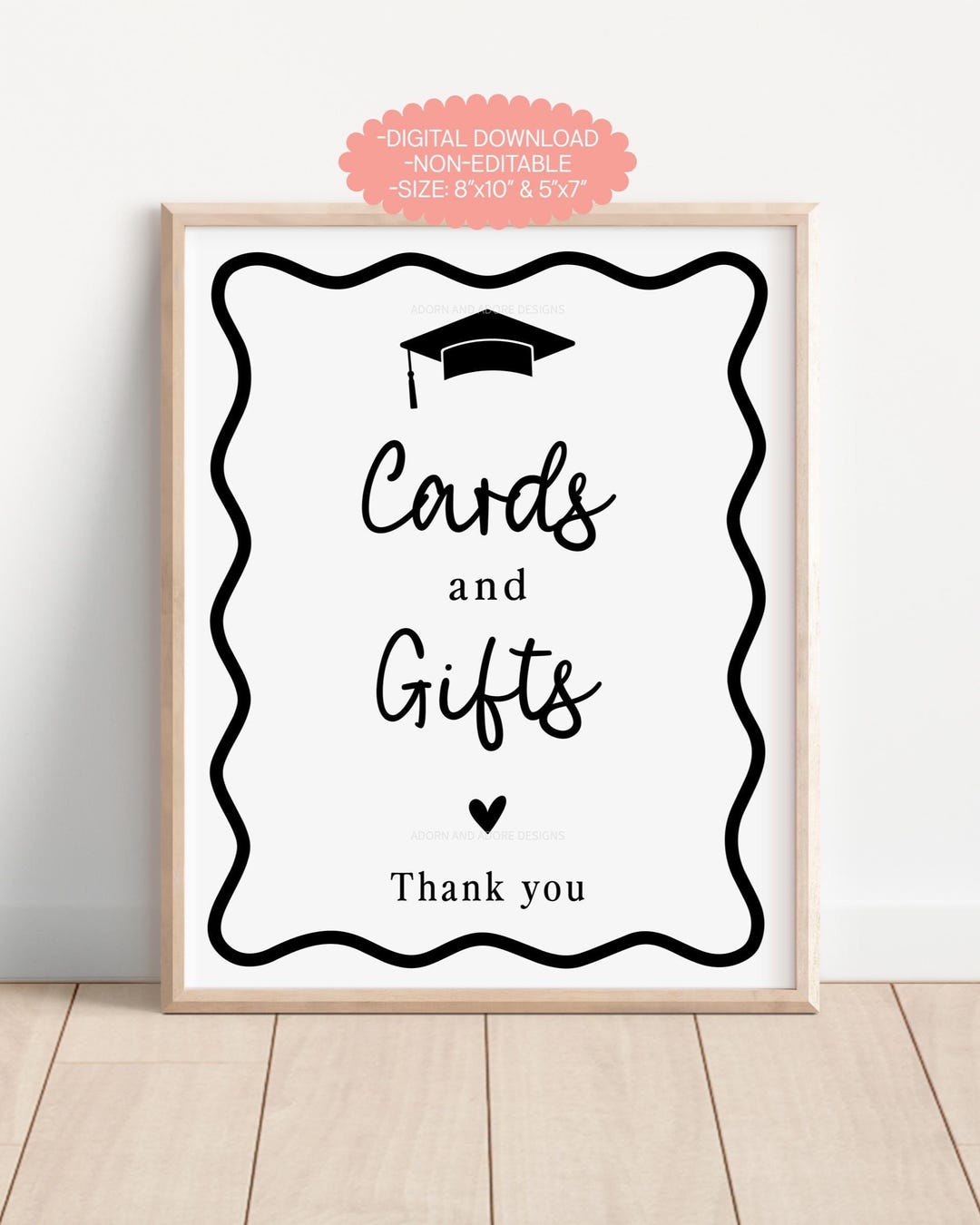 Graduation Cards and Gifts Sign, Printable Graduation Cards and Gifts ...