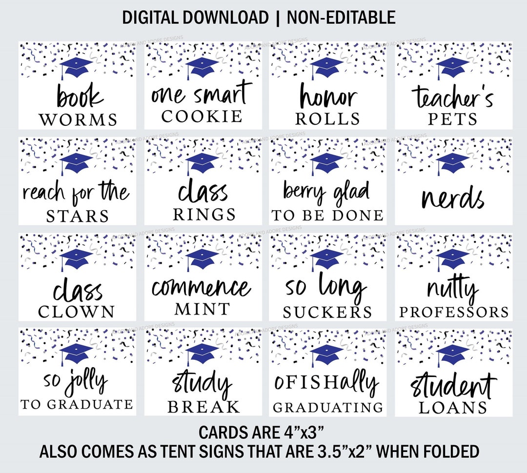 Graduation Candy Bar Signs, Printable Graduation Candy Bar Signs ...