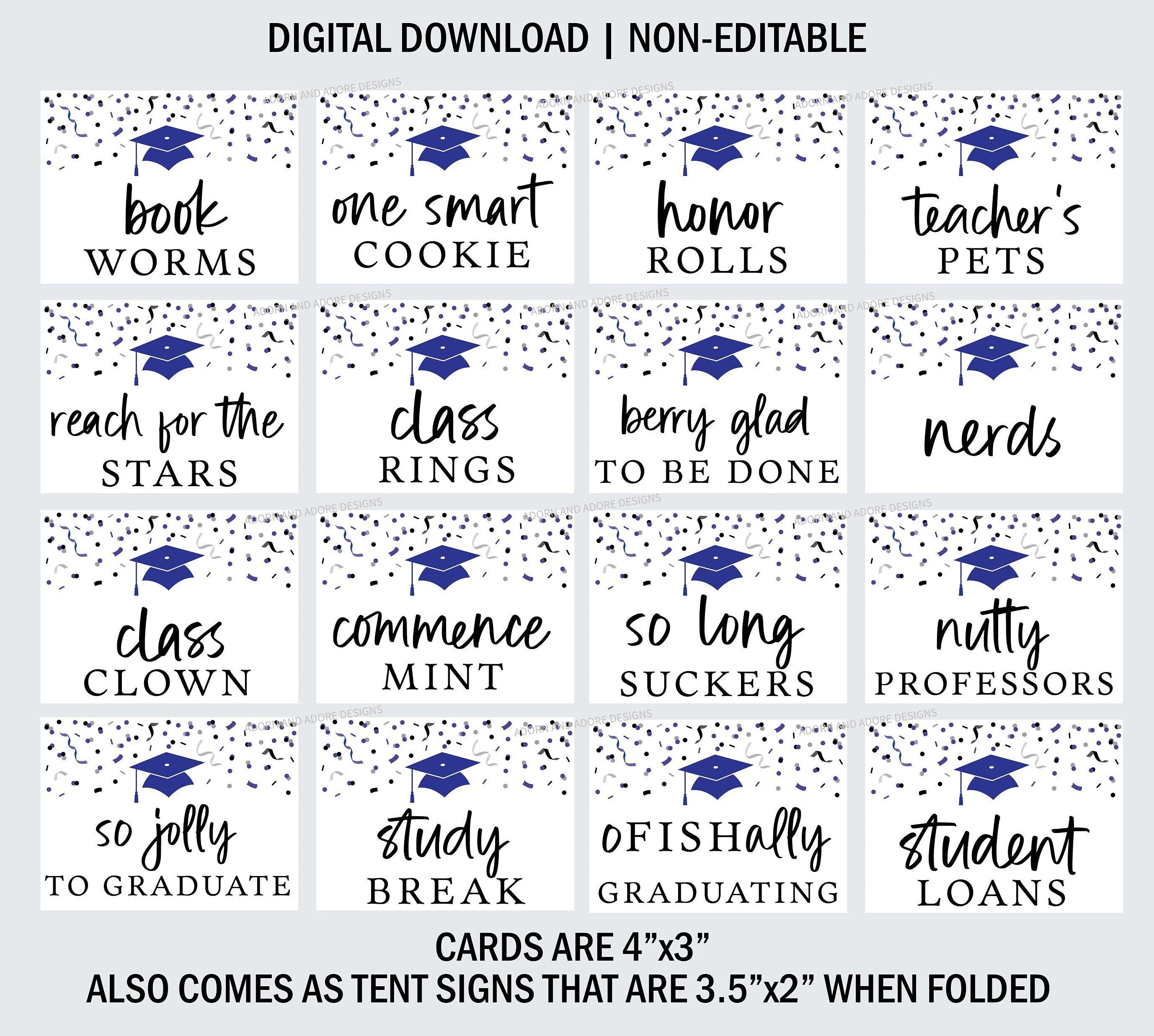 Graduation Candy Bar Signs, Printable Graduation Candy Bar Signs ...