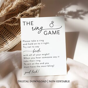 The Ring Game, Bridal Shower Ring Game, Printable Ring Game, Printable ...