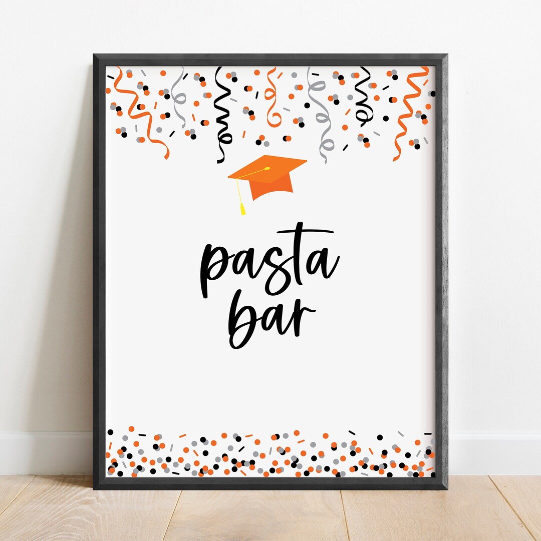 Graduation Pasta Bar Sign Printable Graduation Pasta Bar Sign - Etsy