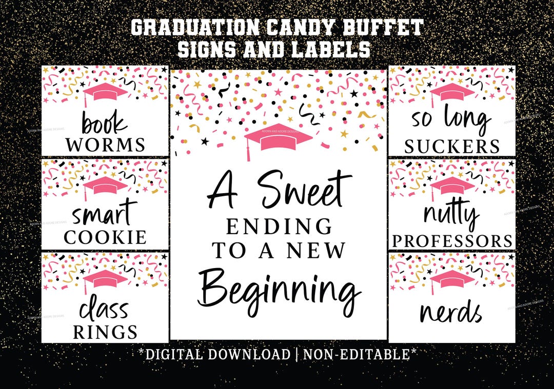 Graduation Candy Bar Signs, Printable Graduation Candy Bar Signs ...