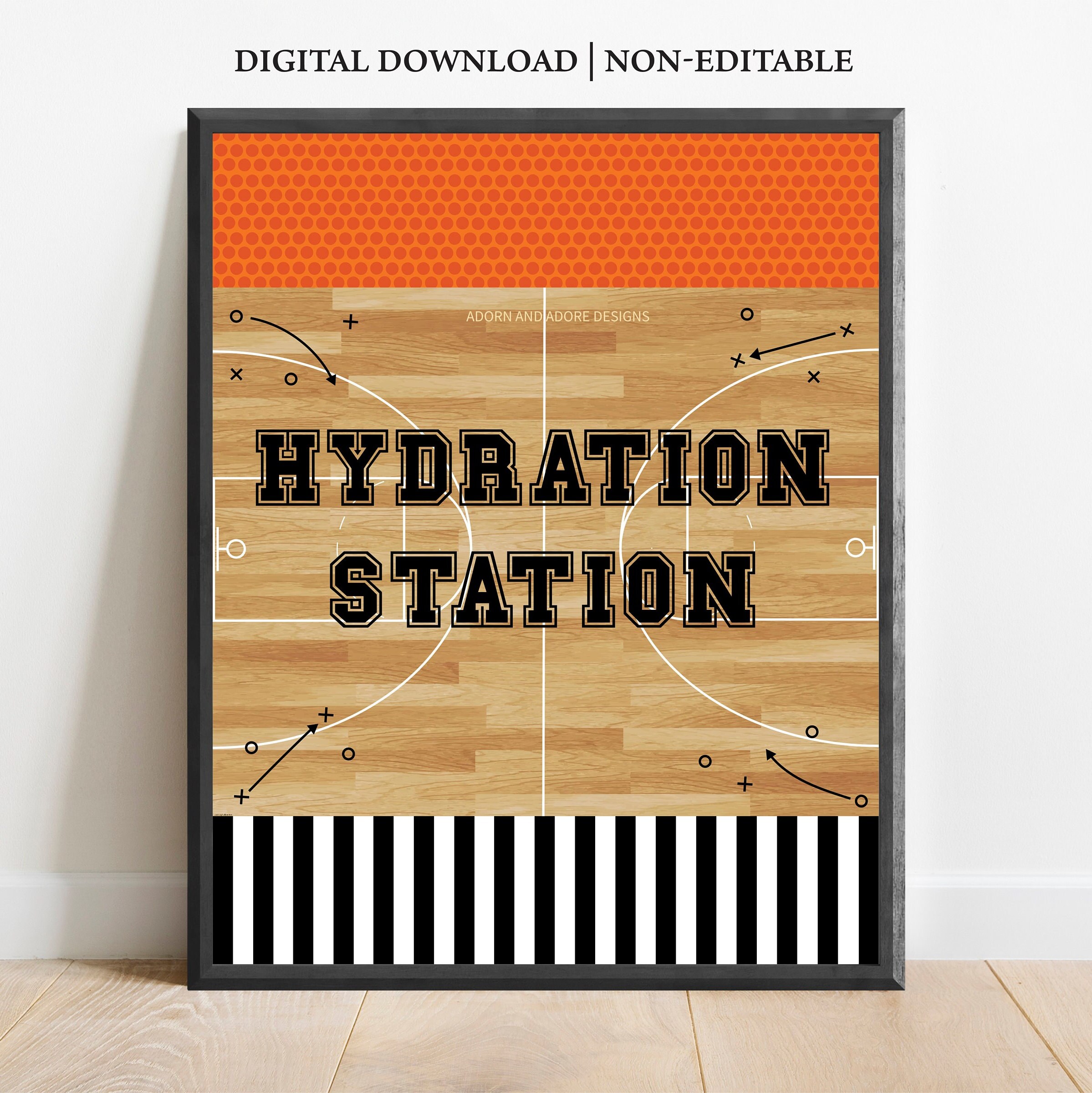 Hydration Station, Hydration Station Sign, Basketball Party, Basketball ...