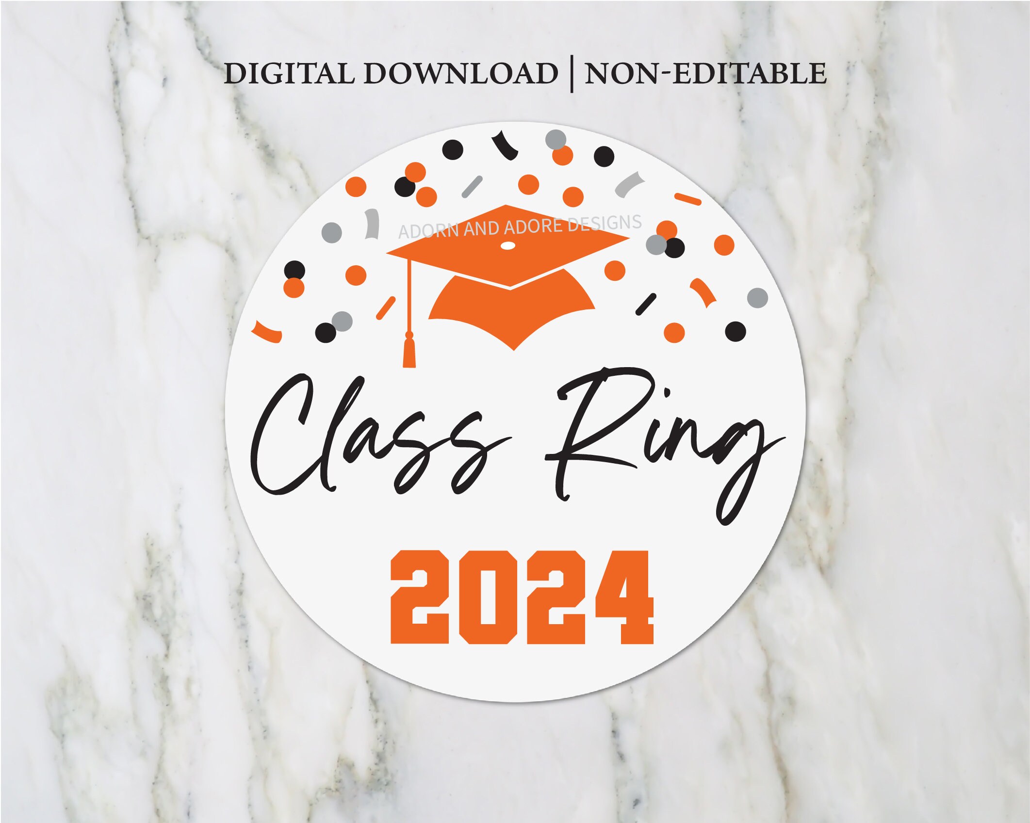 Graduation Class Ring Stickers, Printable Graduation Class Ring ...