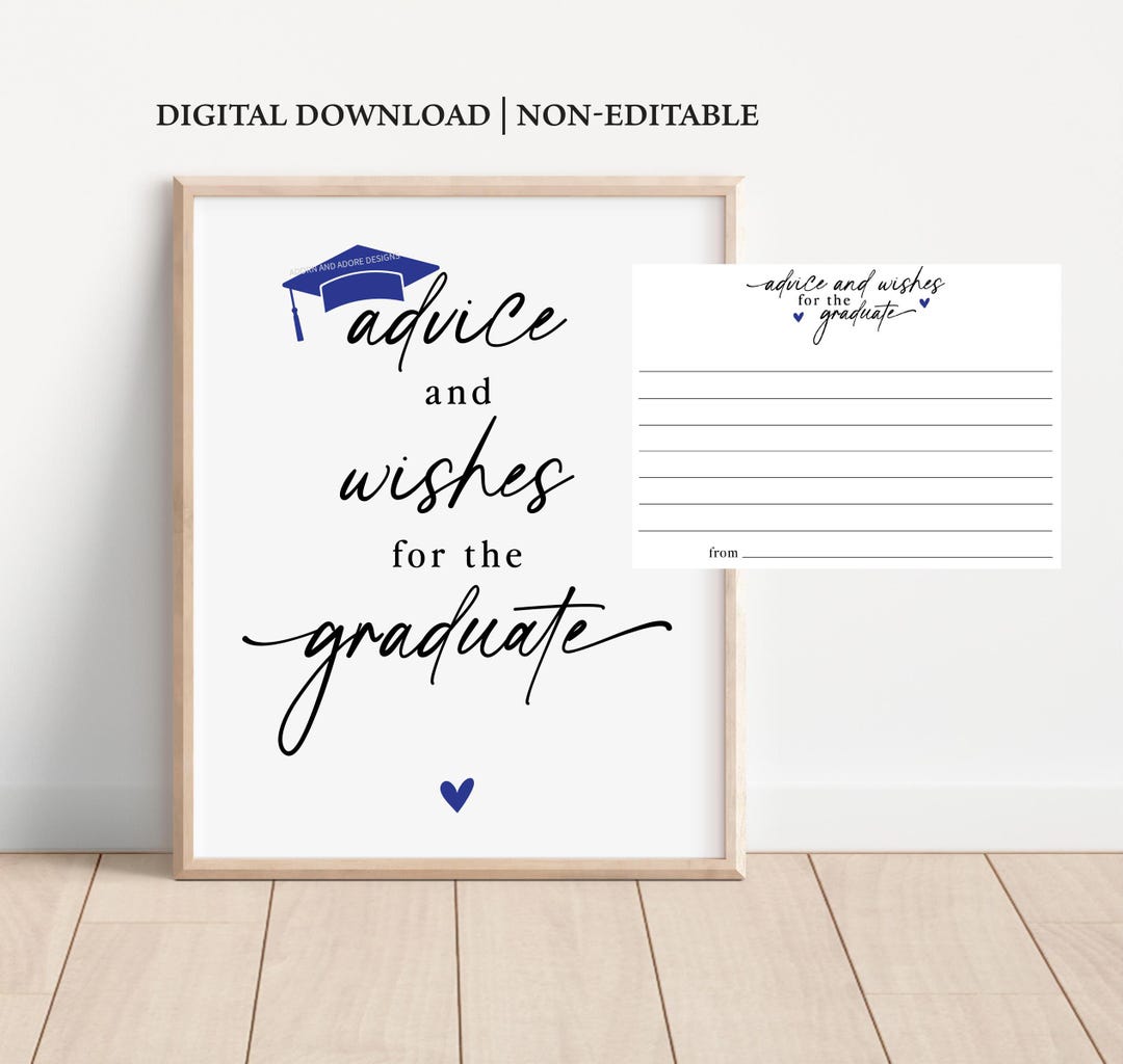 Graduation Advice and Wishes, Graduation Advice Sign, Graduation Advice ...