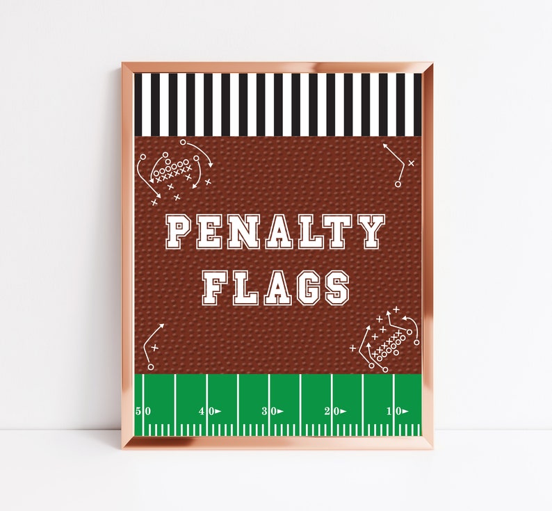 Challenge Flags Sign Penalty Flags Sign Football Party - Etsy
