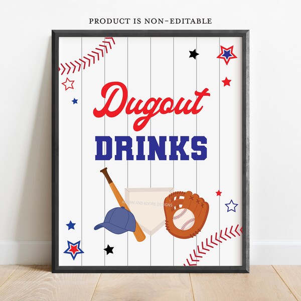 Baseball Dugout Sign - Etsy