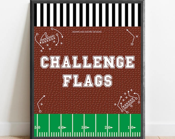 Challenge Flags Sign, Penalty Flags Sign, Football Party, Football ...