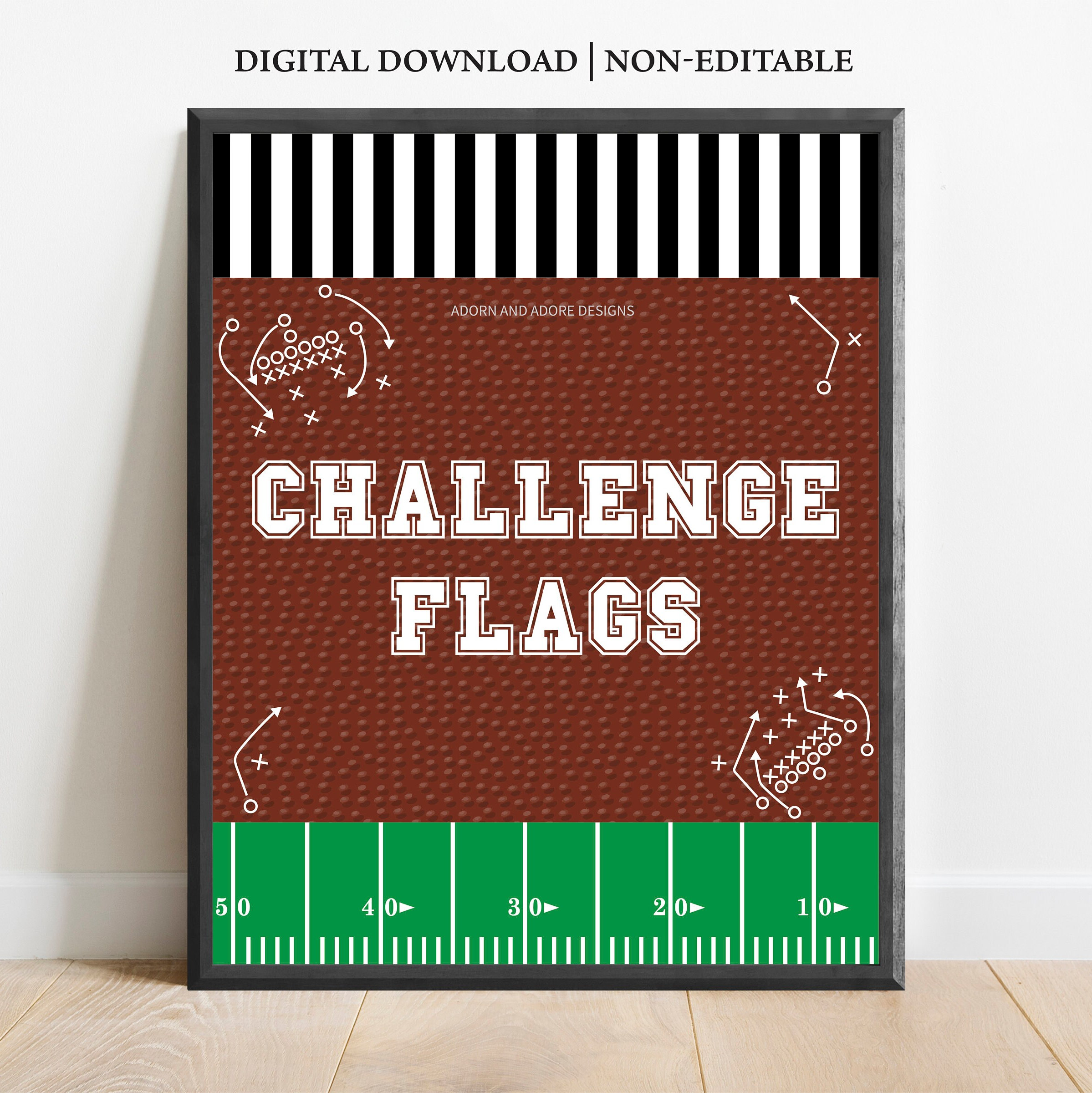Challenge Flags Sign, Penalty Flags Sign, Football Party, Football ...