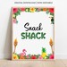 Snack Shack Sign, Luau Snack Shack Sign, Tropical Snack Shack Sign ...