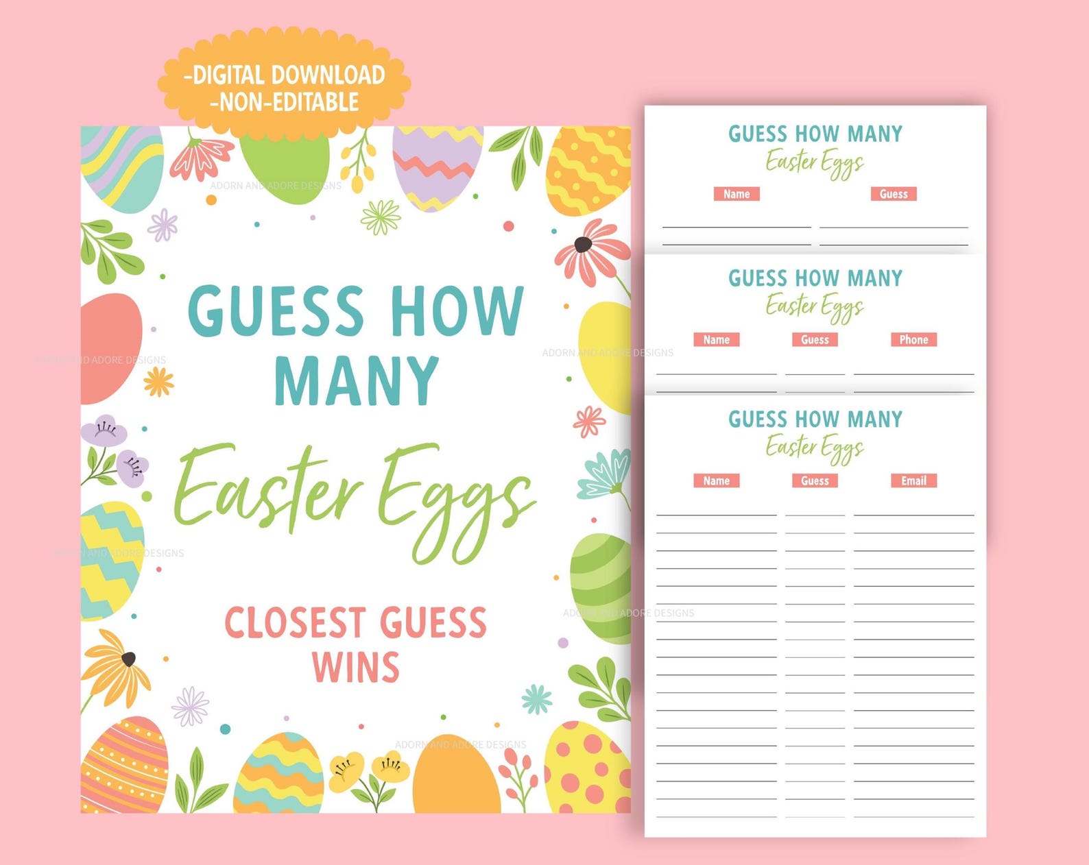 Guess How Many Easter Eggs, Guess How Many Easter Eggs Are in the Jar ...