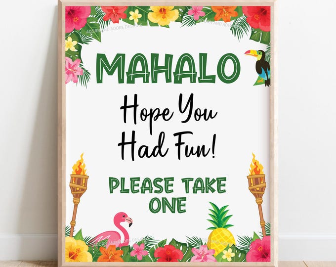 Tiki Bar Sign, Luau Party, Luau Birthday, Luau Decorations, Tropical ...