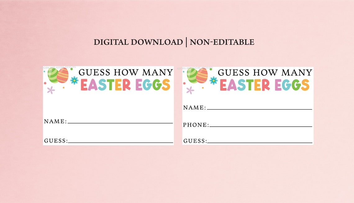 Guess How Many Easter Eggs, Guess How Many Easter Eggs Are in the Jar ...