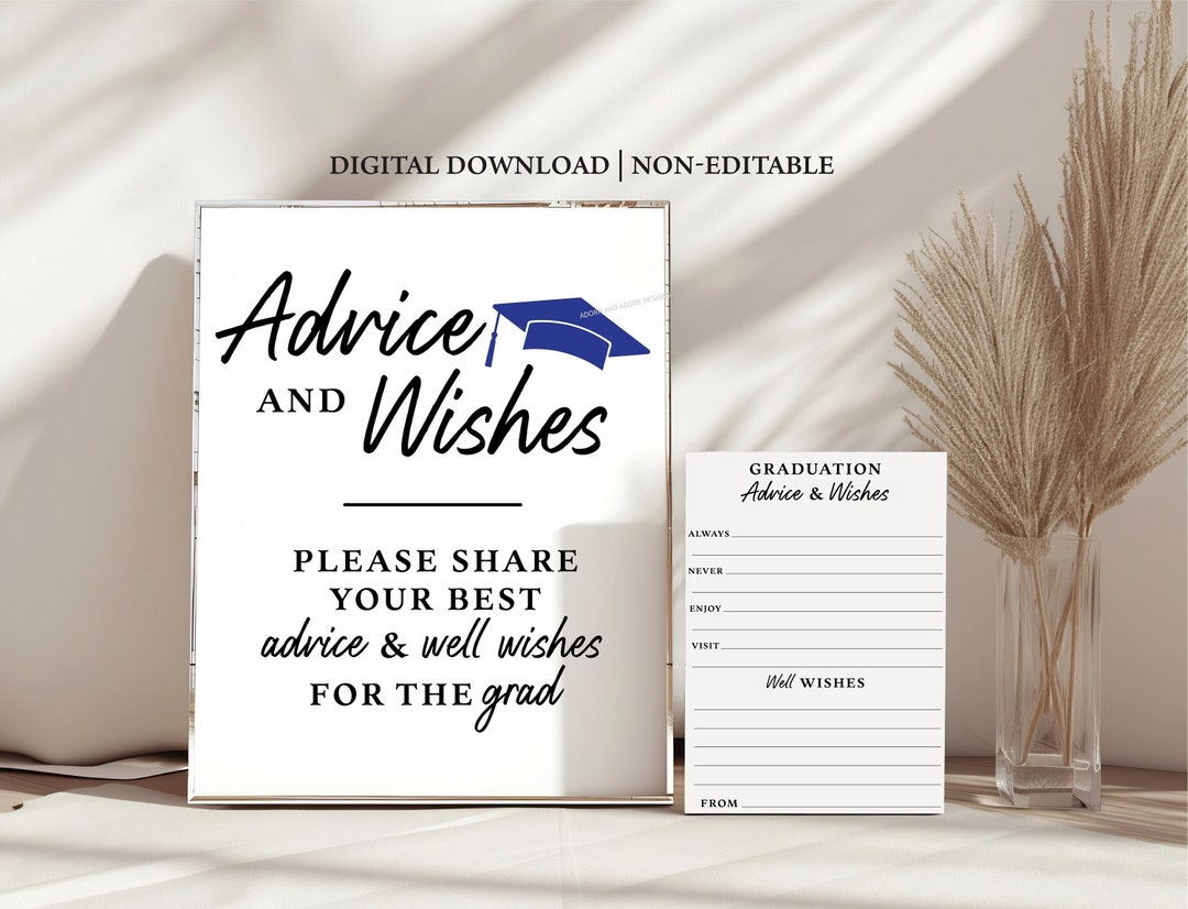 Graduation Advice and Wishes, Graduation Advice Sign, Graduation Advice ...
