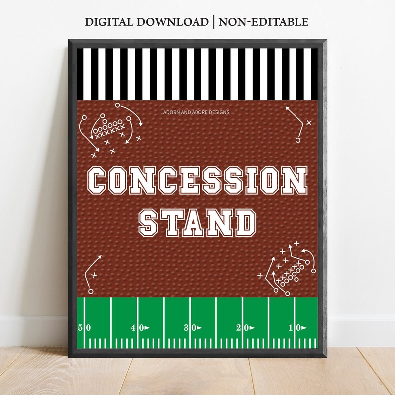Concession Stand, Concession Stand Sign, Football Party, Football Party ...