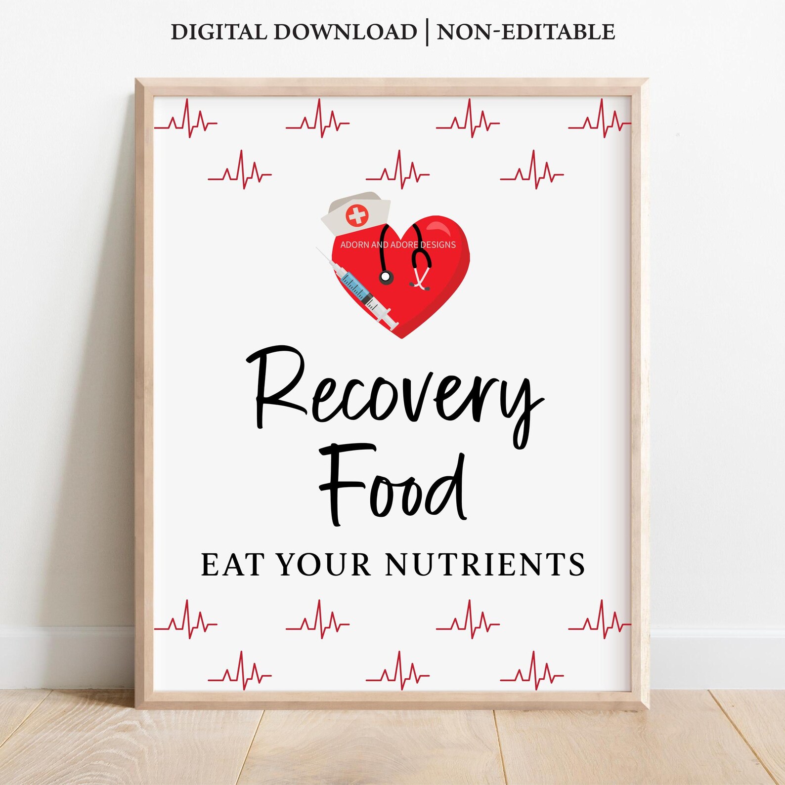 Recovery Food Sign, Nurse Graduation Sign, Nurse Graduation Signs ...