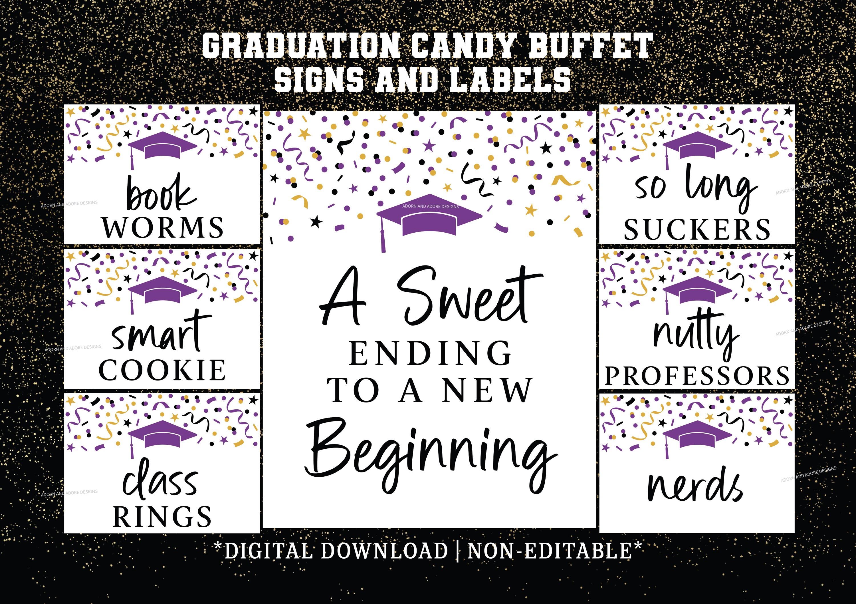 Graduation Candy Bar Signs, Printable Graduation Candy Bar Signs ...