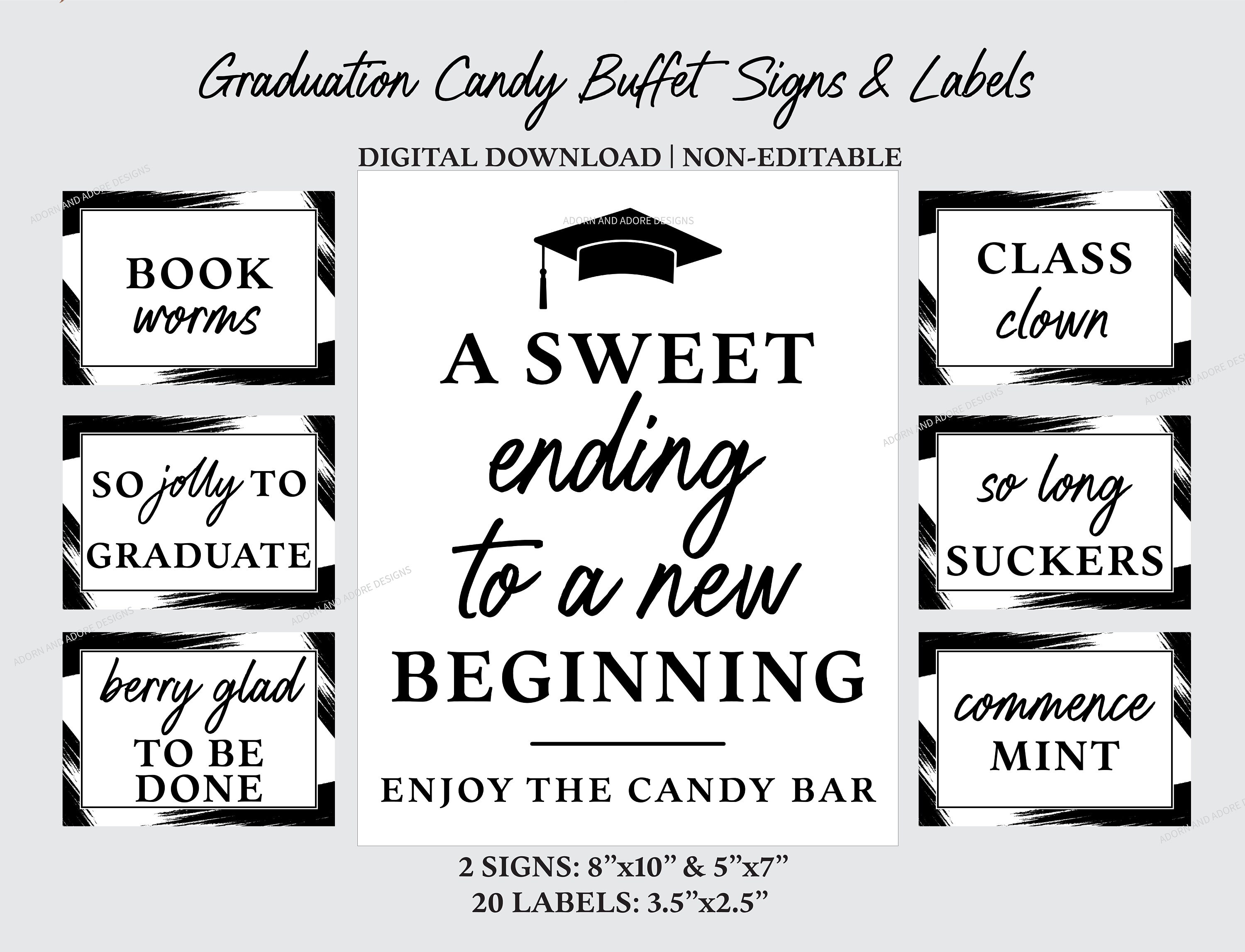 Graduation Candy Bar Signs, Printable Graduation Candy Bar Signs ...