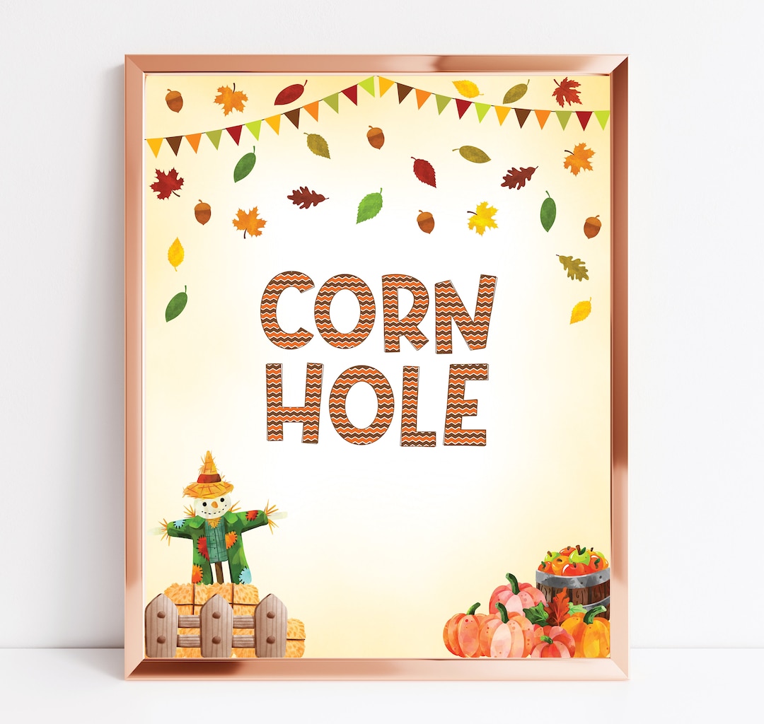 Corn Hole Sign Fall Festival Signs Harvest Festival Signs - Etsy