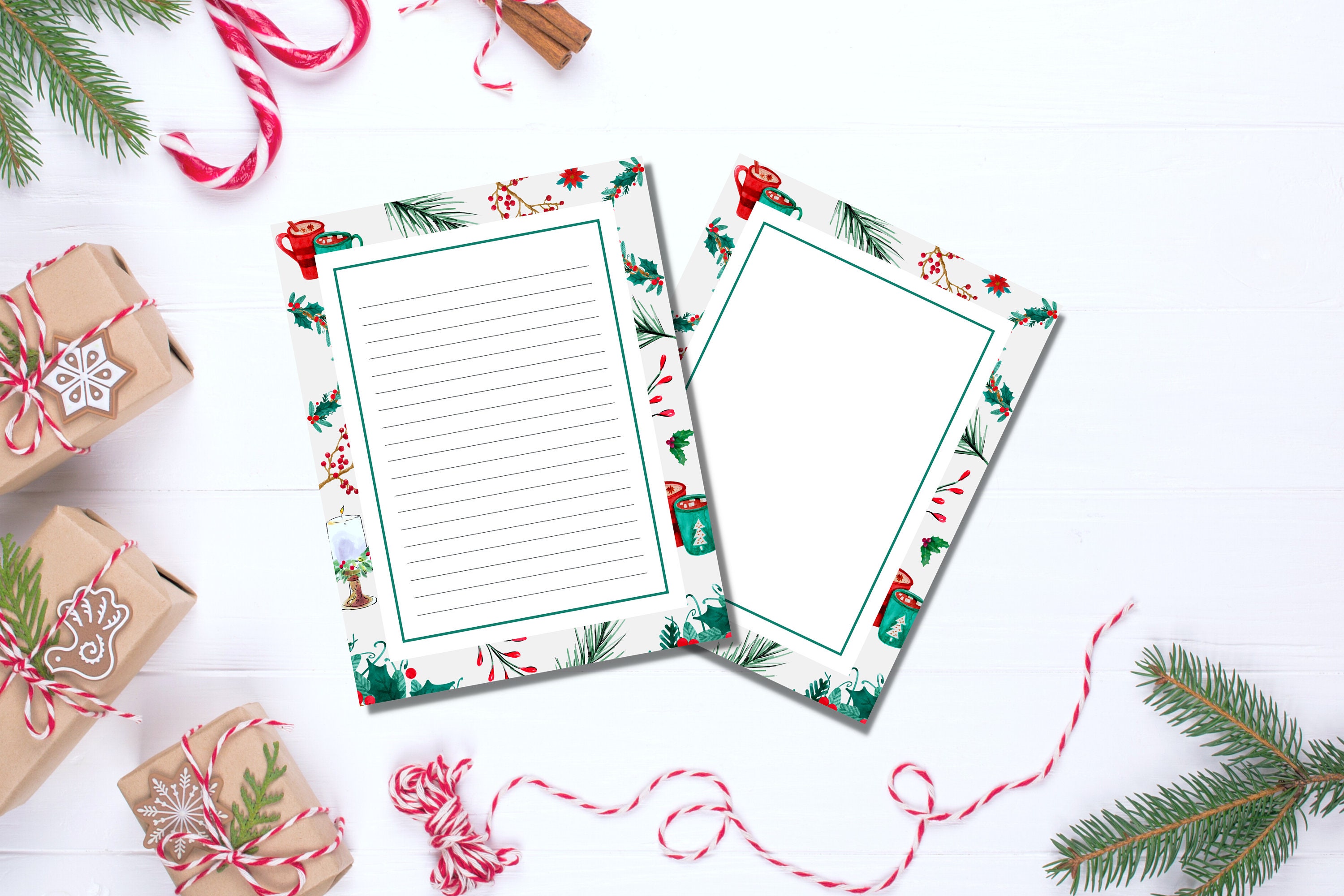 Printable Christmas Letterhead Template Free Printable Santa