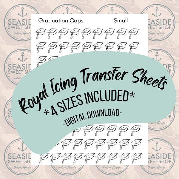 Royal Icing Graduation Caps - Etsy