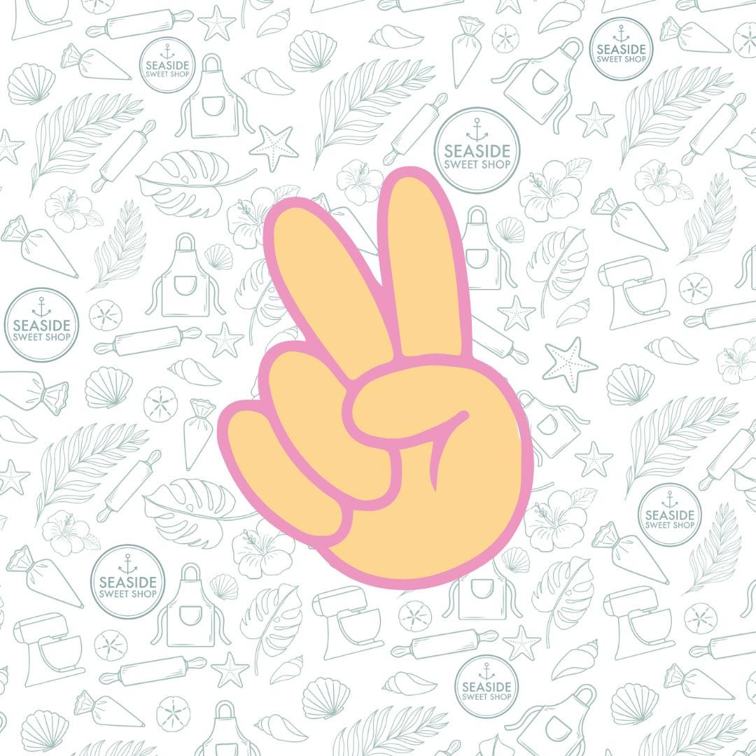 Groovy Girl - Hand Peace Sign - Cookie Cutter STL Download - Etsy