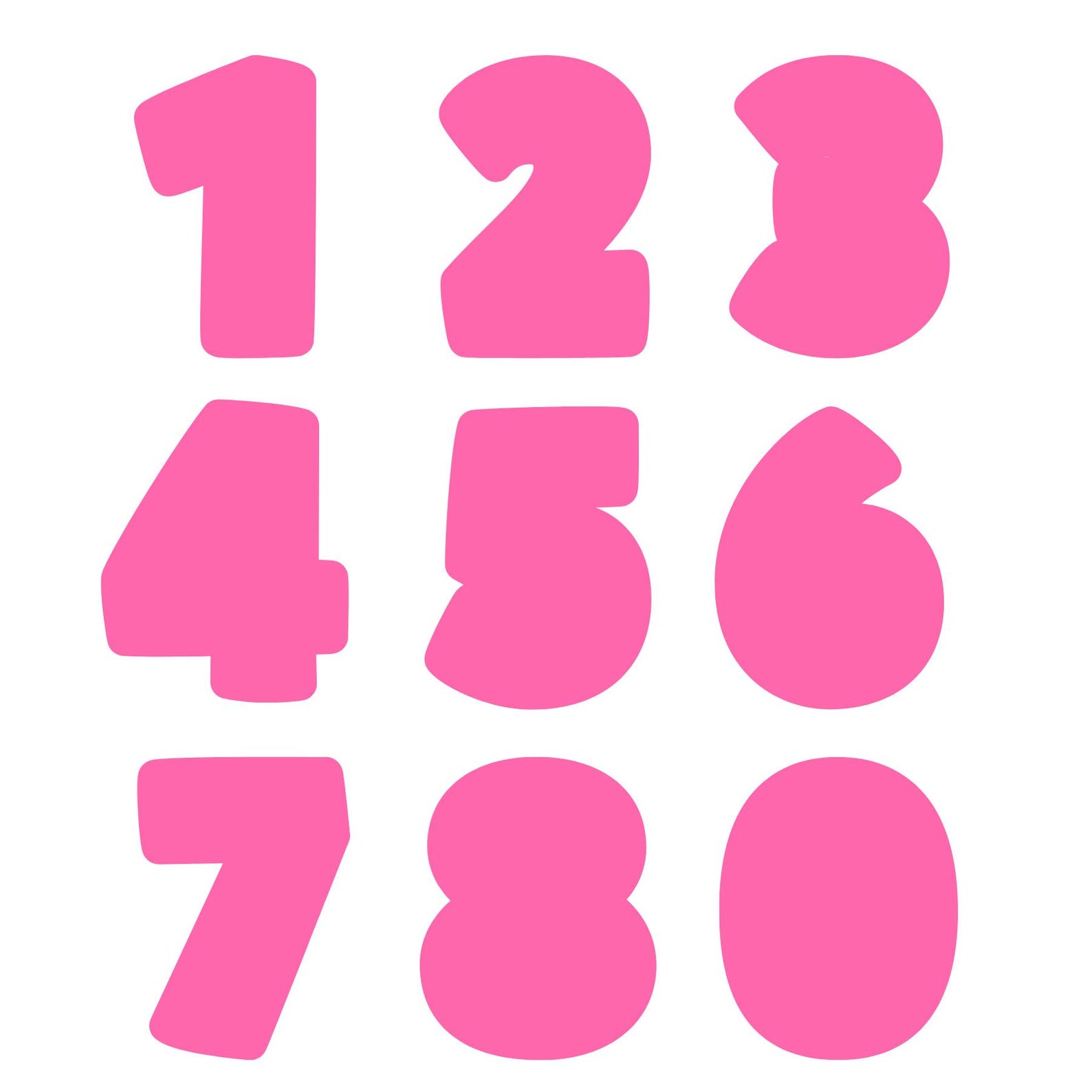 Basic Number Cookie Cutters - Simple Shapes, Zero Cutout Holes - Etsy