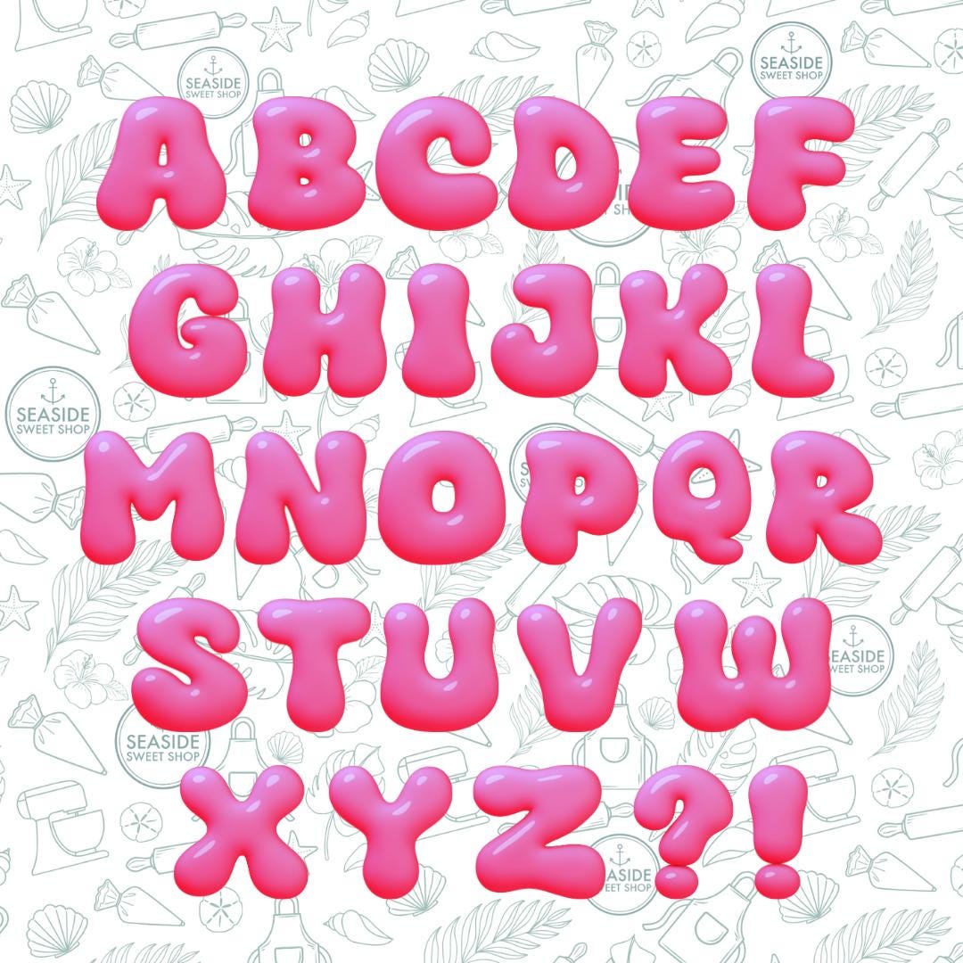Bubble Letter Alphabet Cookie Cutters - STL Digital Download - Etsy