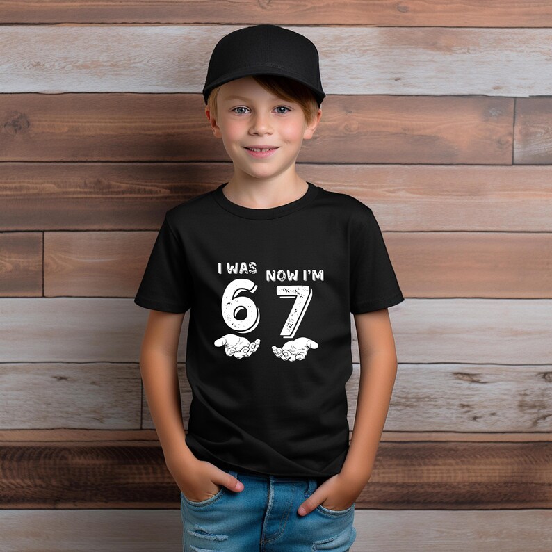 Funny Six Seven Birthday Meme Shirt,i Was 6 Now I'm 7 Shirt,7th ...