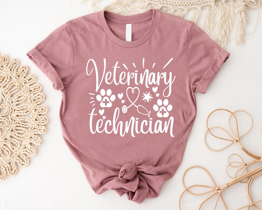Paw Print Vet Tech Shirt, Veterinarian Technician Gift - Etsy