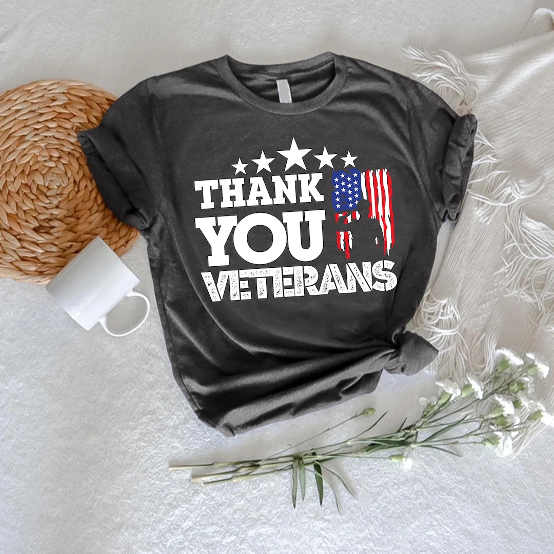 Thank You Veterans Shirt,memorial Day T-shirt,patriotic USA Flag Shirt ...