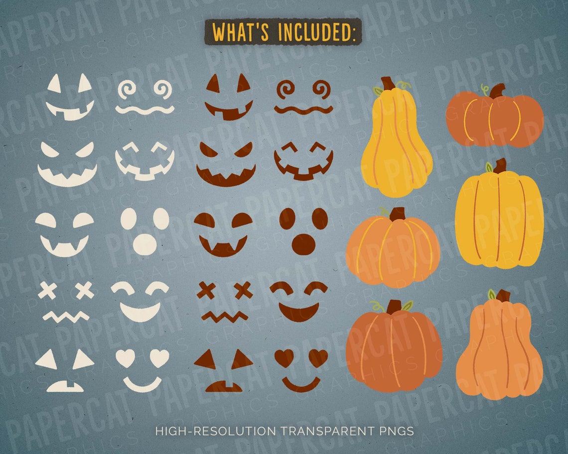 Set of 125 Cute Hand Drawn Halloween Clipart Illustrated - Etsy