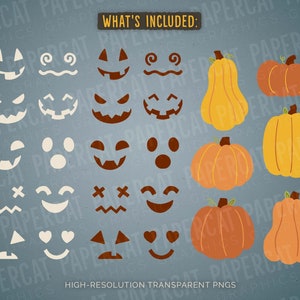 Set of 125 Cute Hand Drawn Halloween Clipart Illustrated Graphics ...