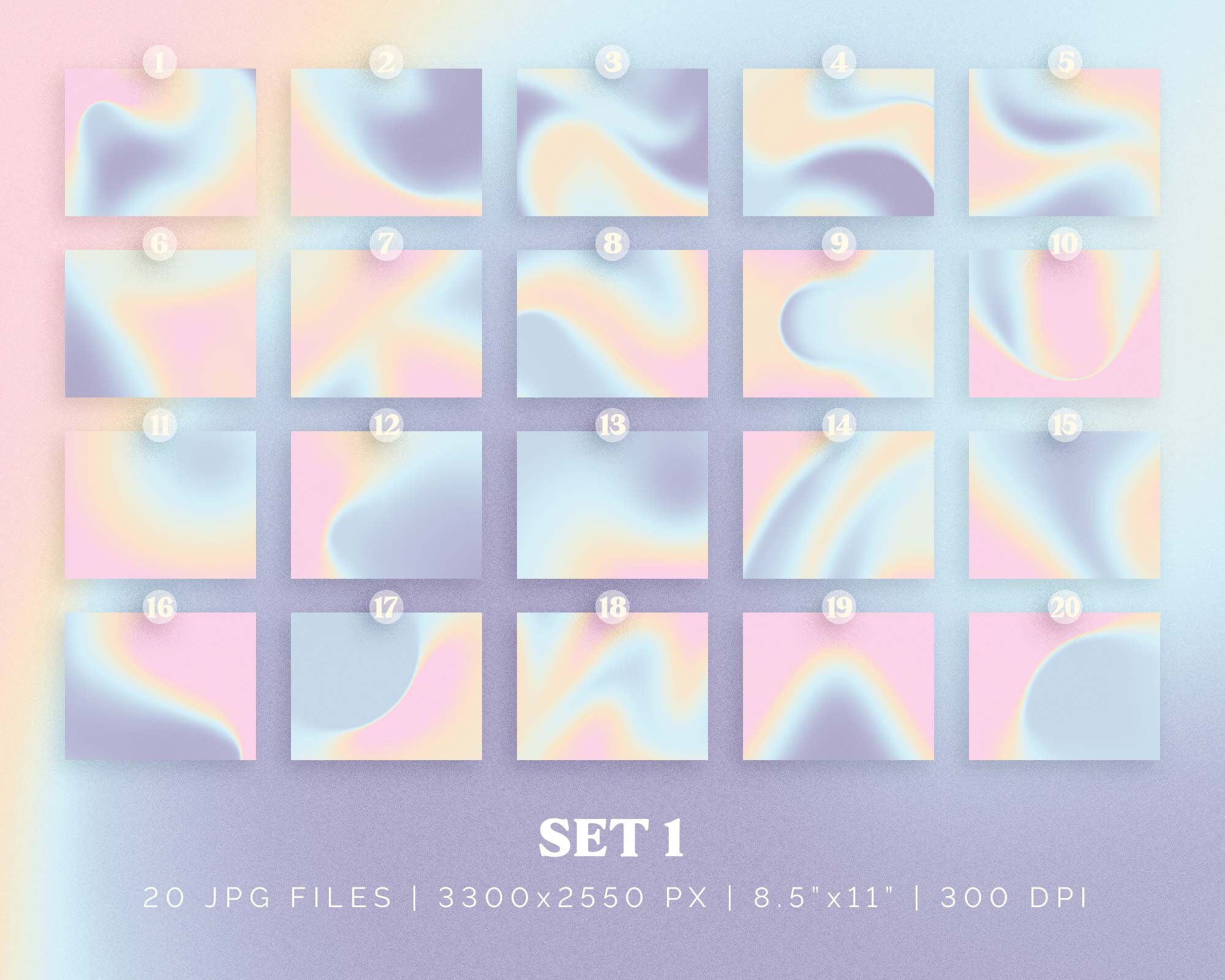 Set of 40 Grainy Gradients Pack Pastel Rainbow LGBTQ Color - Etsy