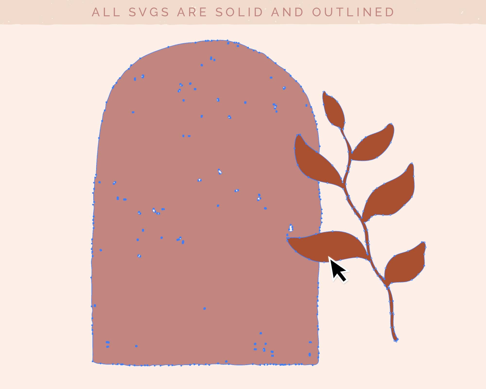 Abstract Boho Shapes Clipart Graphics Bundle Jade Set of 320 ...