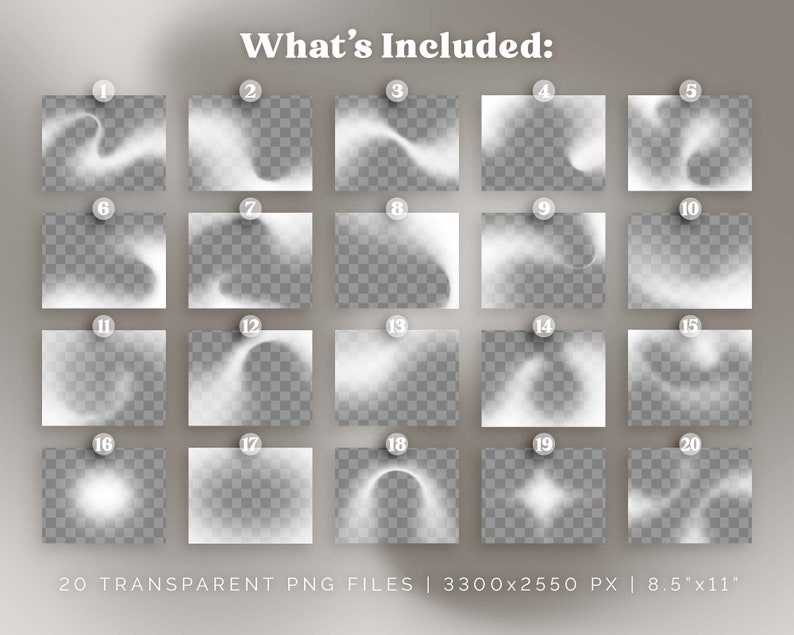 Set of 20 White Transparent Overlay Gradients Pack | Make Your Own ...