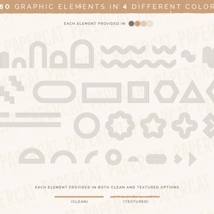 Geometric Shapes Clipart Graphics Bundle | Earthy Set of 280 ...