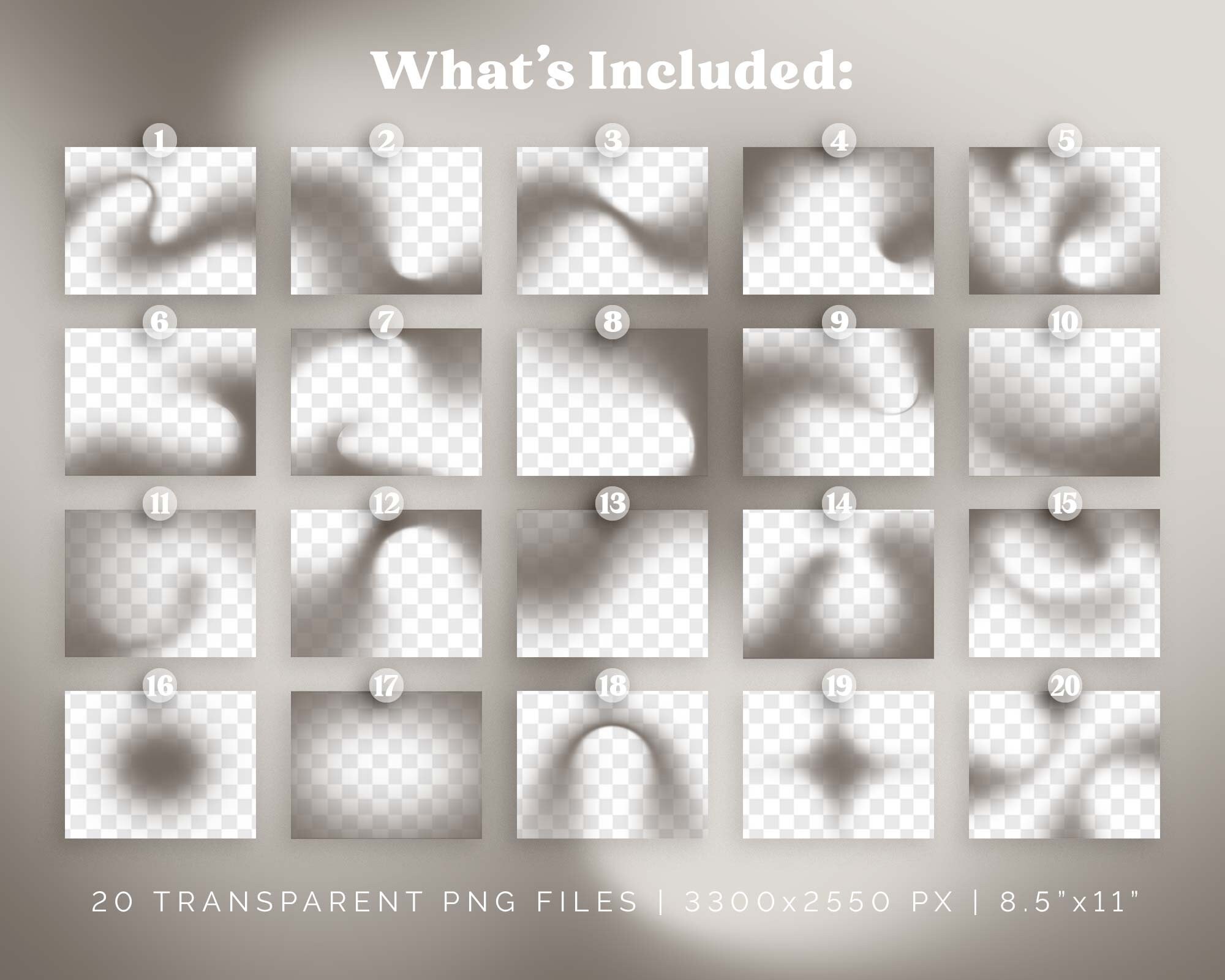 Set of 20 Transparent Overlay Gradients Pack | Warm Grey Color Palette ...