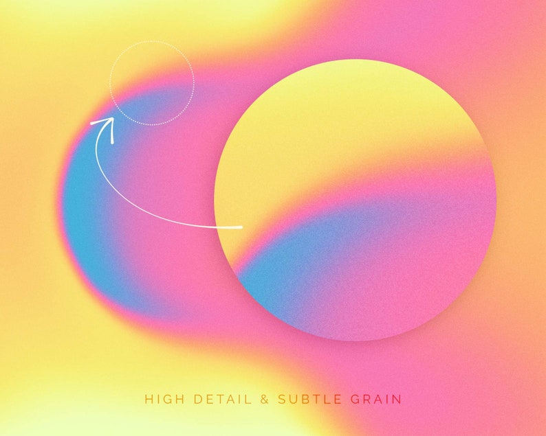 Set of 40 Grainy Gradients Pack | 90's Neon Highlighter Color Palette ...