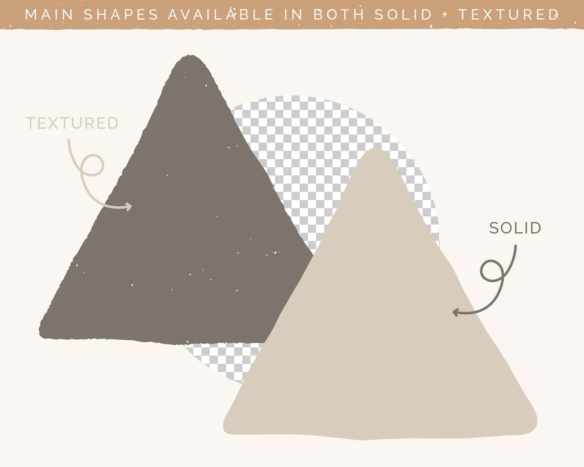 Abstract Boho Shapes Clipart Graphics Bundle | Earthy Set of 320 ...