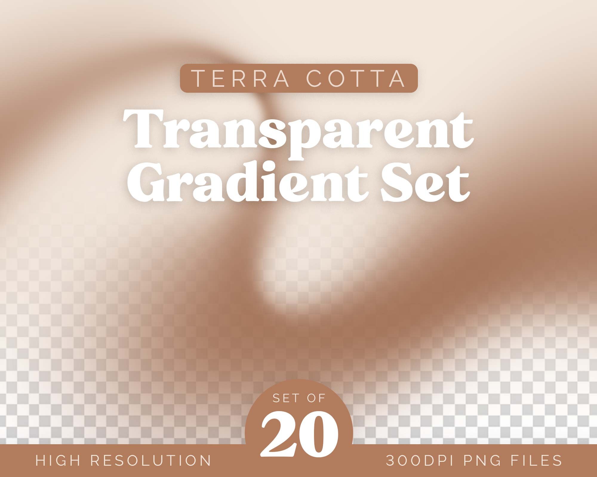 Set of 20 Terra Cotta Transparent Overlay Gradients | Make Your Own ...
