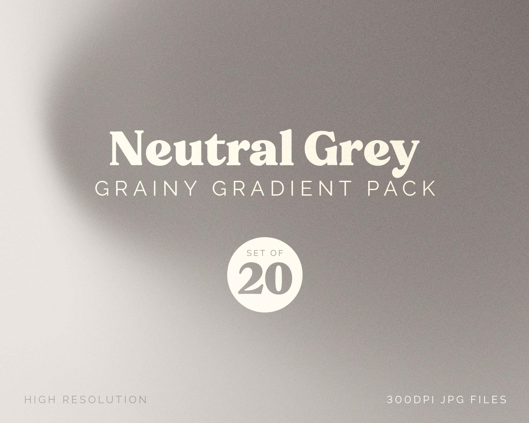 Set of 20 Grainy Gradients Pack Neutral Grey/ Gray Color Palette for ...