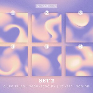 Set of 12 Seamless Grainy Gradients Pack | Dreamy Aesthetic ...