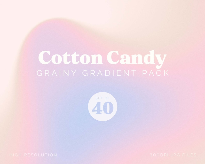 Set of 40 Grainy Gradients Pack Cotton Candy Pastel Color - Etsy