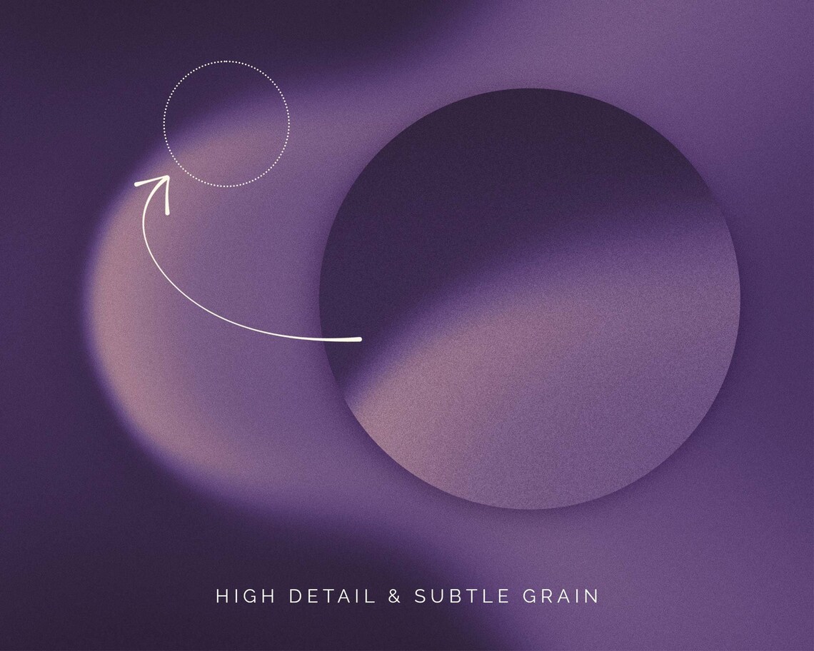 Set of 40 Grainy Gradients Pack | Dark Twilight Purple Color Palette ...